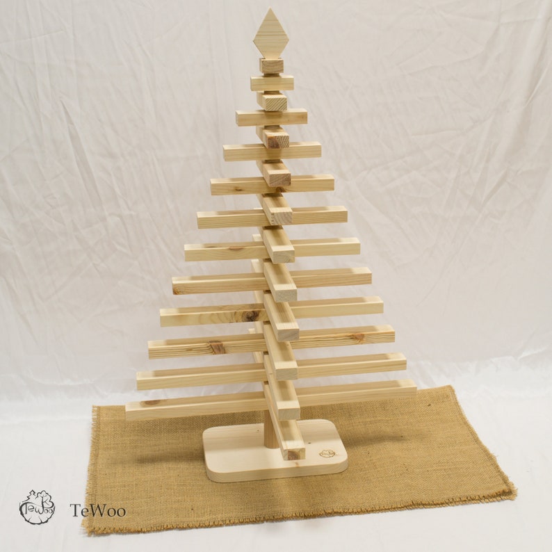 Wooden Christmas Tree Handcrafted Natural Wood - Etsy