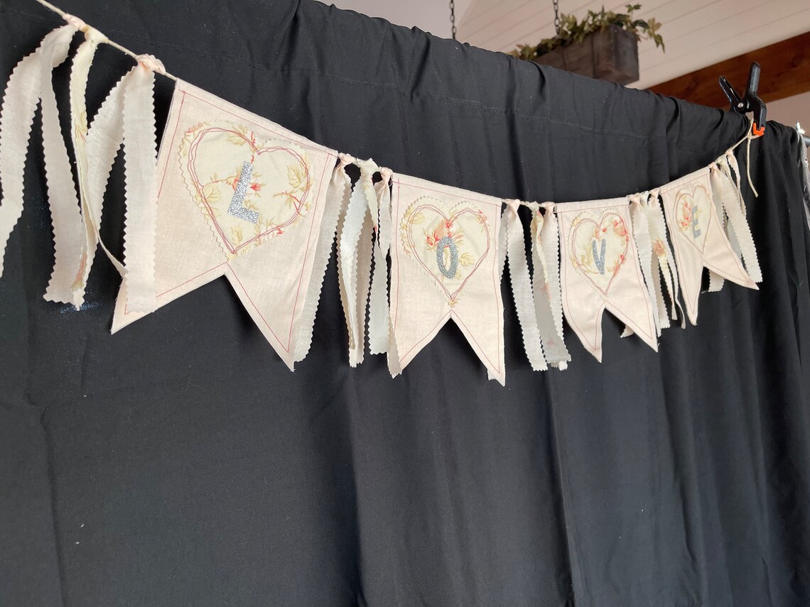 Valentine Heart Banner - Etsy