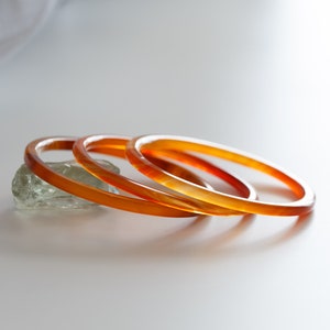 Twinkle Bell Red Agate Stackable Bangle AT1 - Etsy