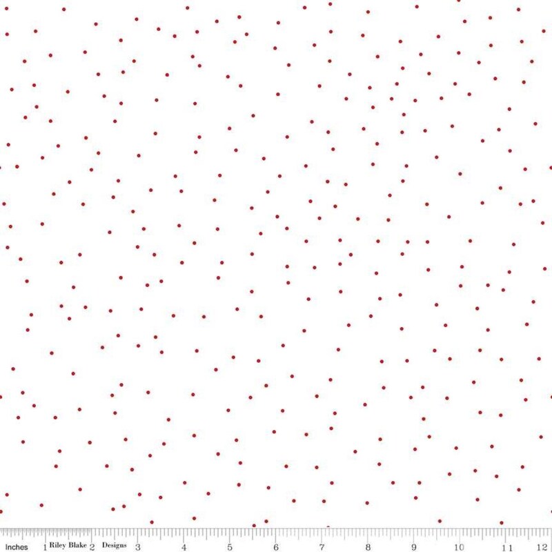 Red Dot Fabric - Etsy