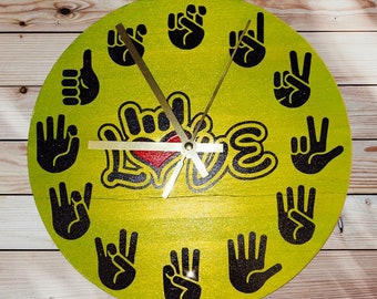 Sign Language Clock | Etsy