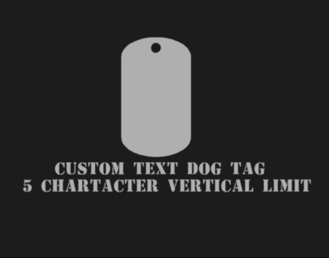 Custom Vertical Text Dog Tag - Etsy