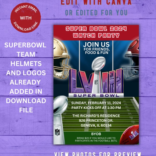 Super Bowl Party - Etsy