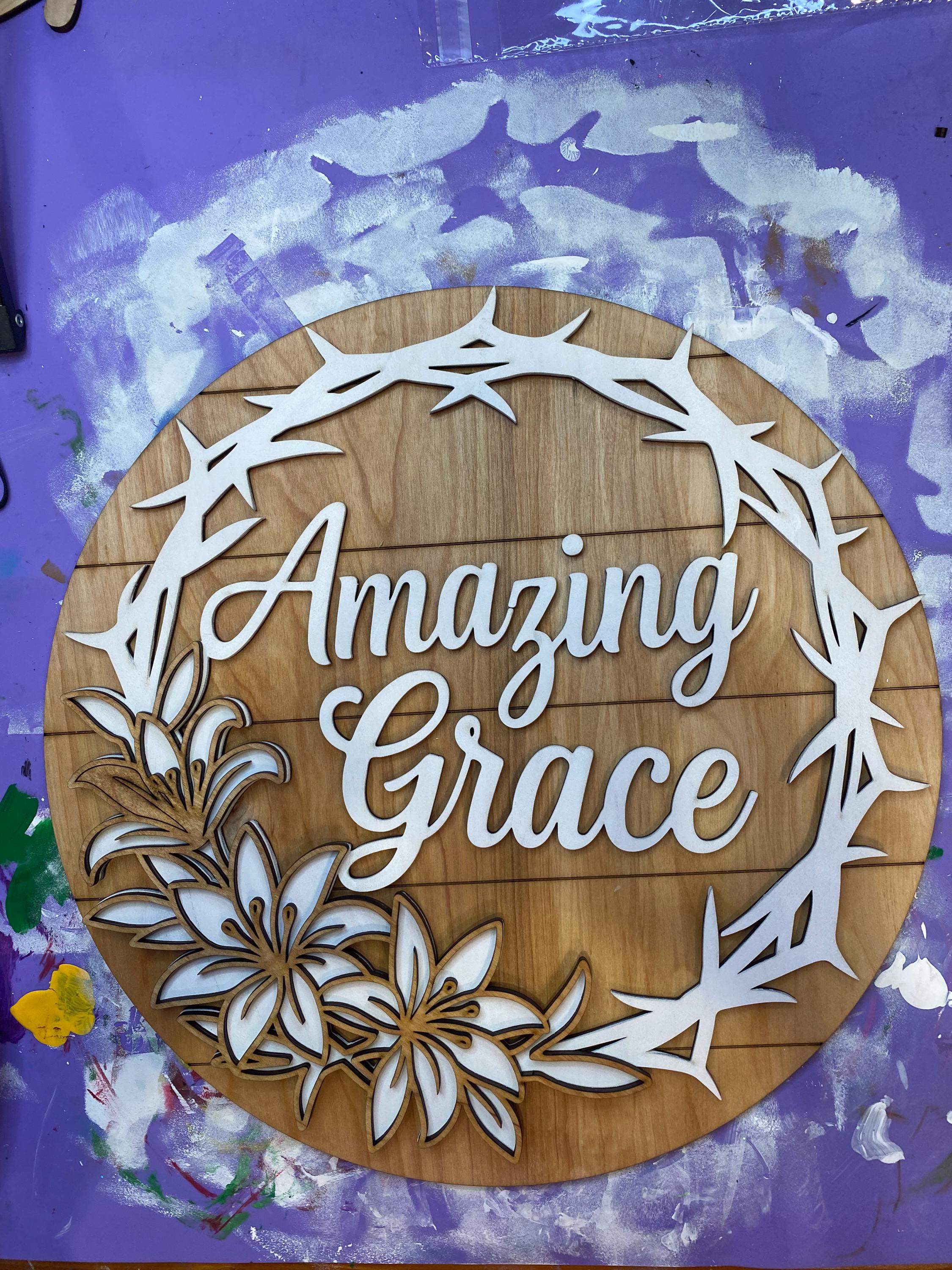 Amazing Grace Door Hanger - Etsy