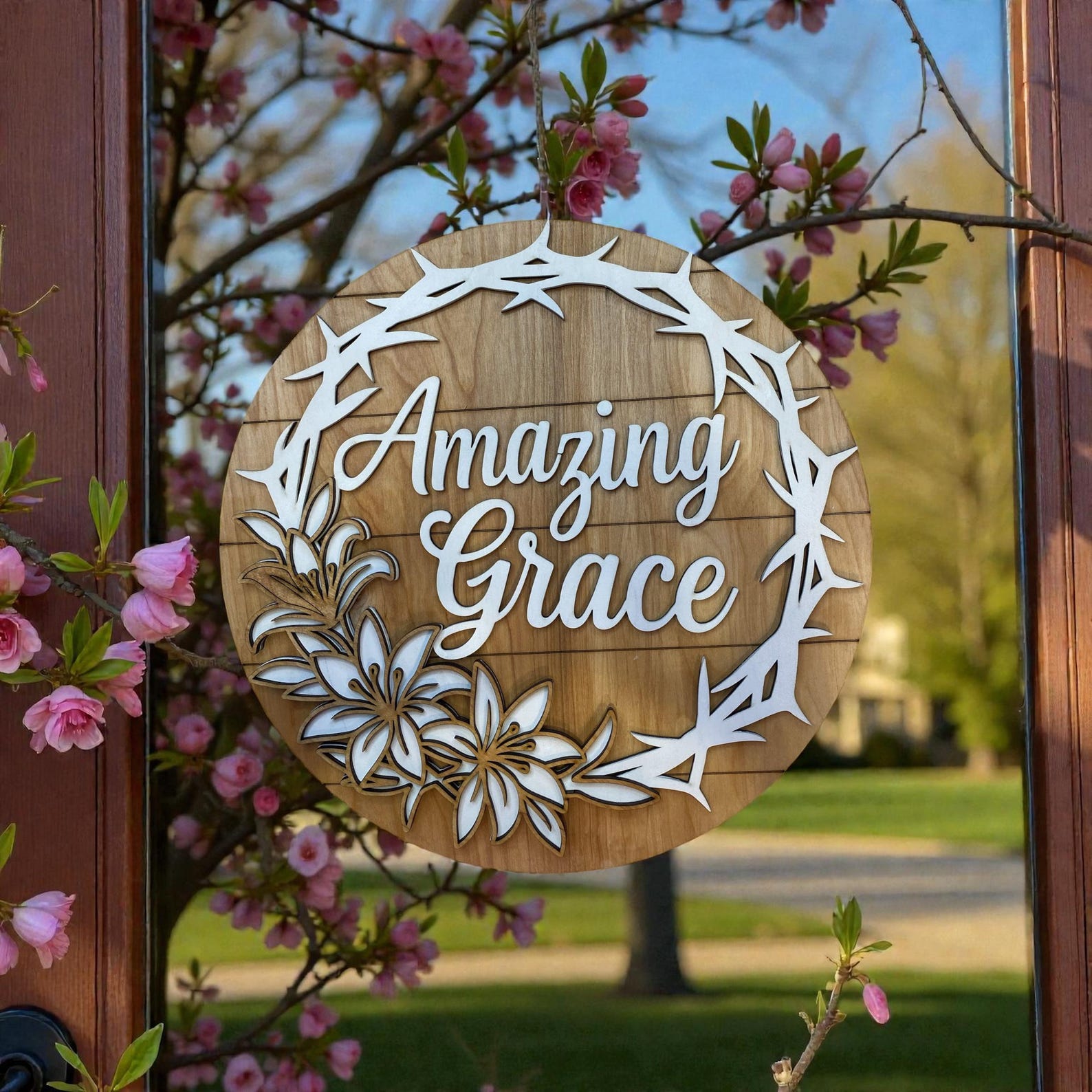 Amazing Grace Door Hanger - Etsy