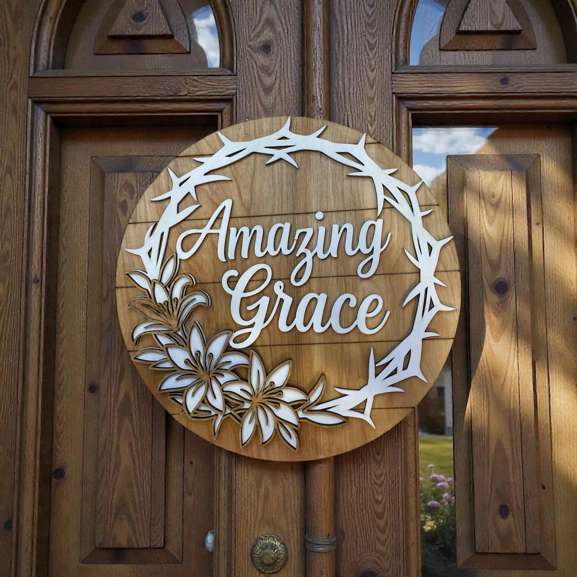 Amazing Grace Door Hanger - Etsy
