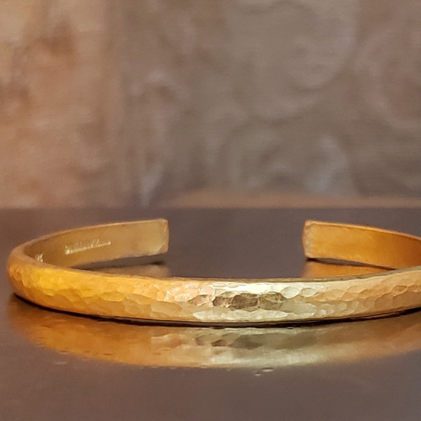 Rustic Artisan Solid Gold Bracelet - Etsy