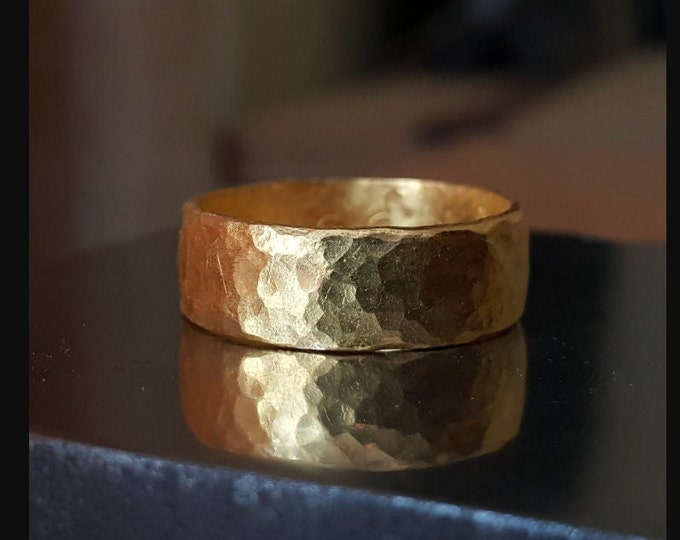 Pure Solid Gold Wedding Band, 24 Karat Solid Gold Ring,100% Pure ...