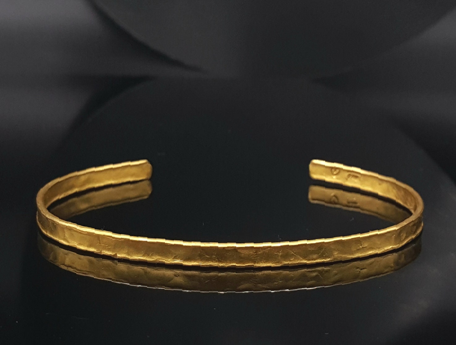24k Solid Gold Cuff Bracelet 24k Gold Bangle 24k Gold - Etsy