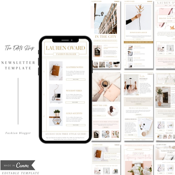 Fashion Blog Template - Etsy