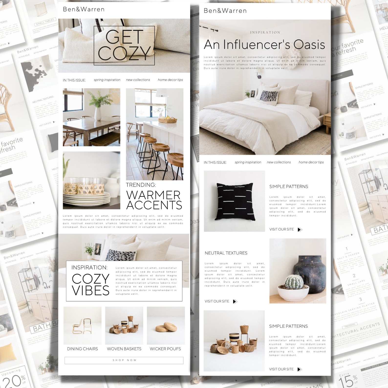 Aesthetic Email Marketing Template | Editable Canva Template | Modern E ...