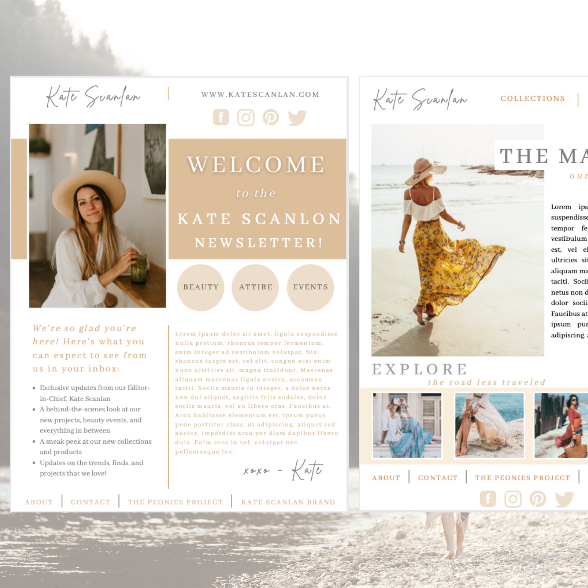 5 Page Digital Newsletter | Email Template | Email Newsletter Template ...