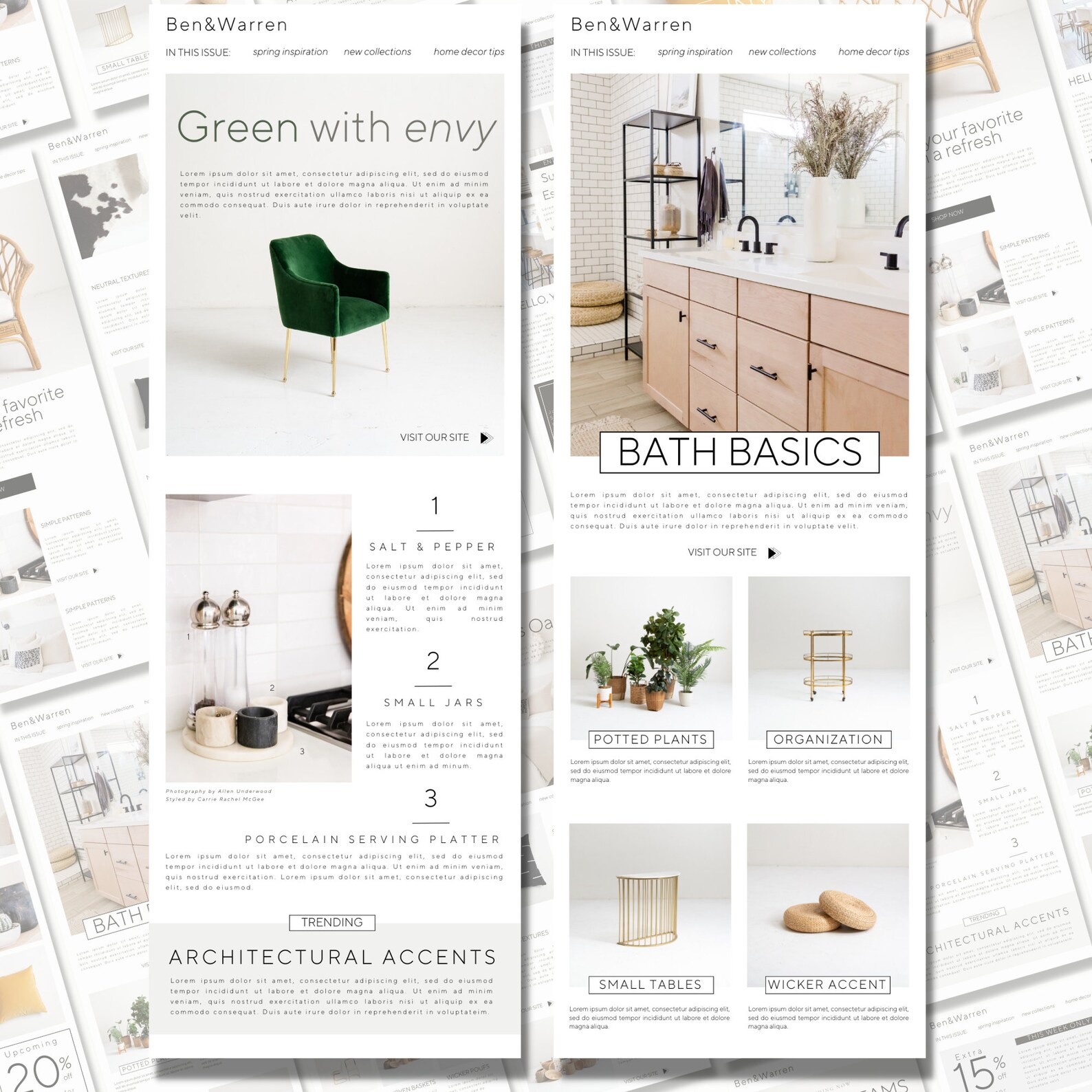 Aesthetic Email Marketing Template | Editable Canva Template | Modern E ...