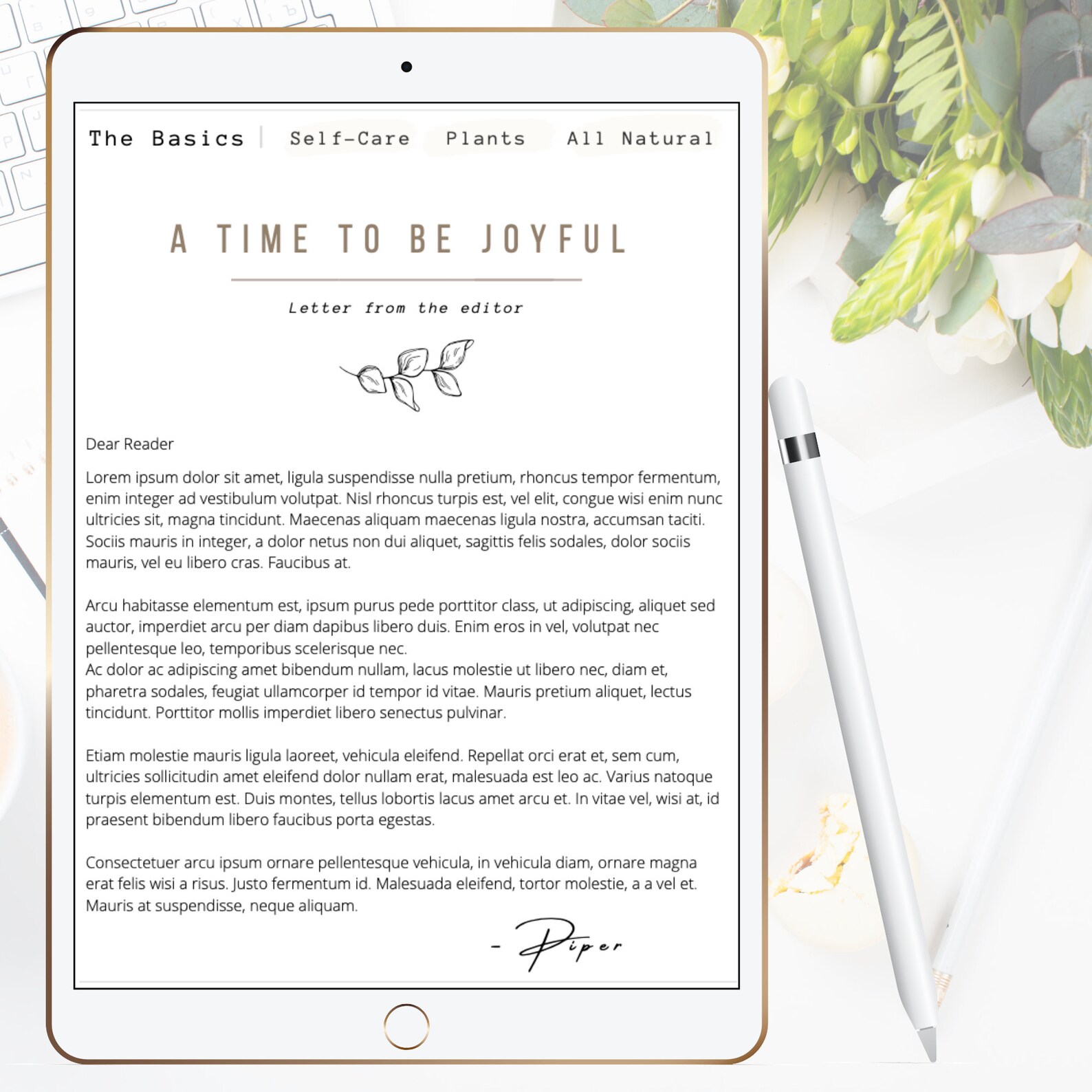 Digital Newsletter Welcome Guide Year In Review Email Etsy