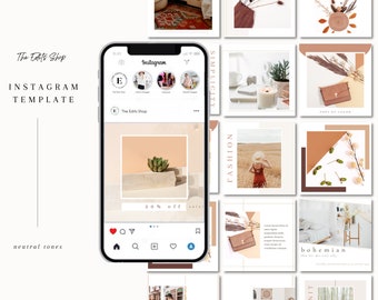 21 Instagram Post Template Clean Simple Minimalist | Etsy