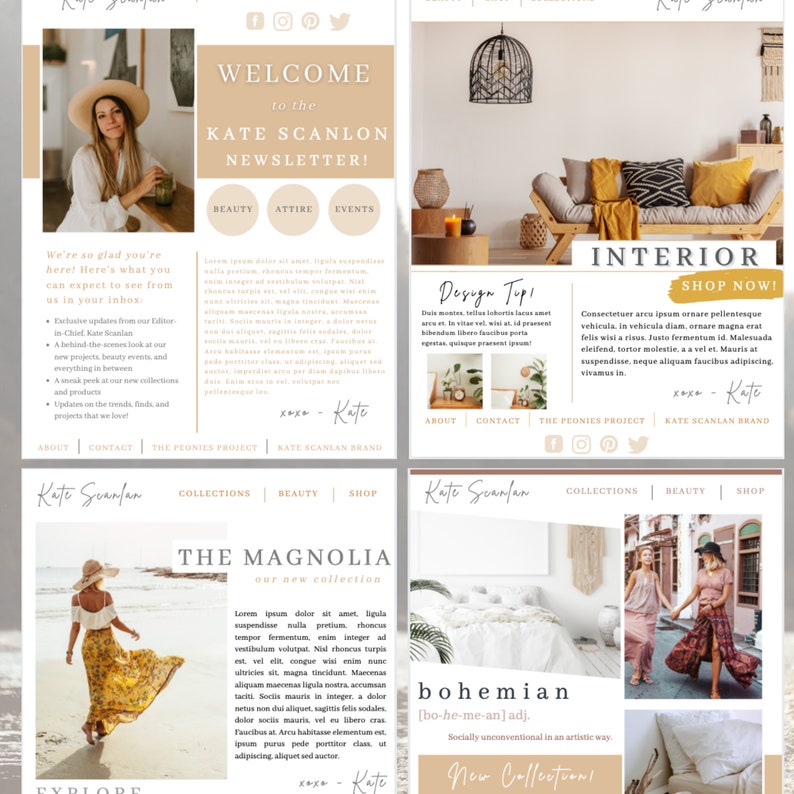 5 Page Digital Newsletter | Email Template | Email Newsletter Template ...