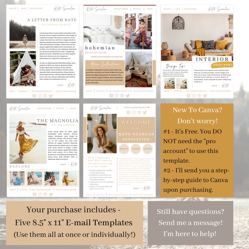 5 Page Digital Newsletter | Email Template | Email Newsletter Template ...