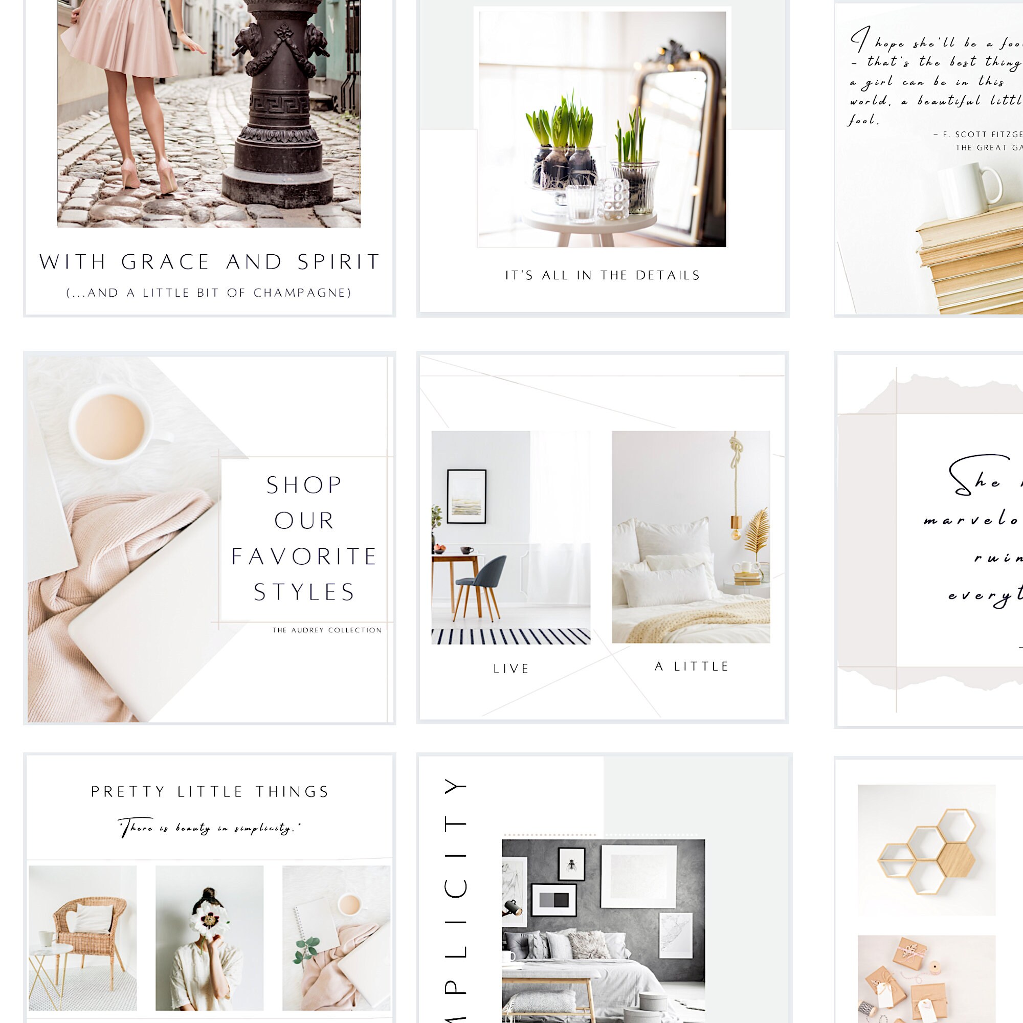 21 Instagram Post Template | Clean | Simple | Minimalist Design ...