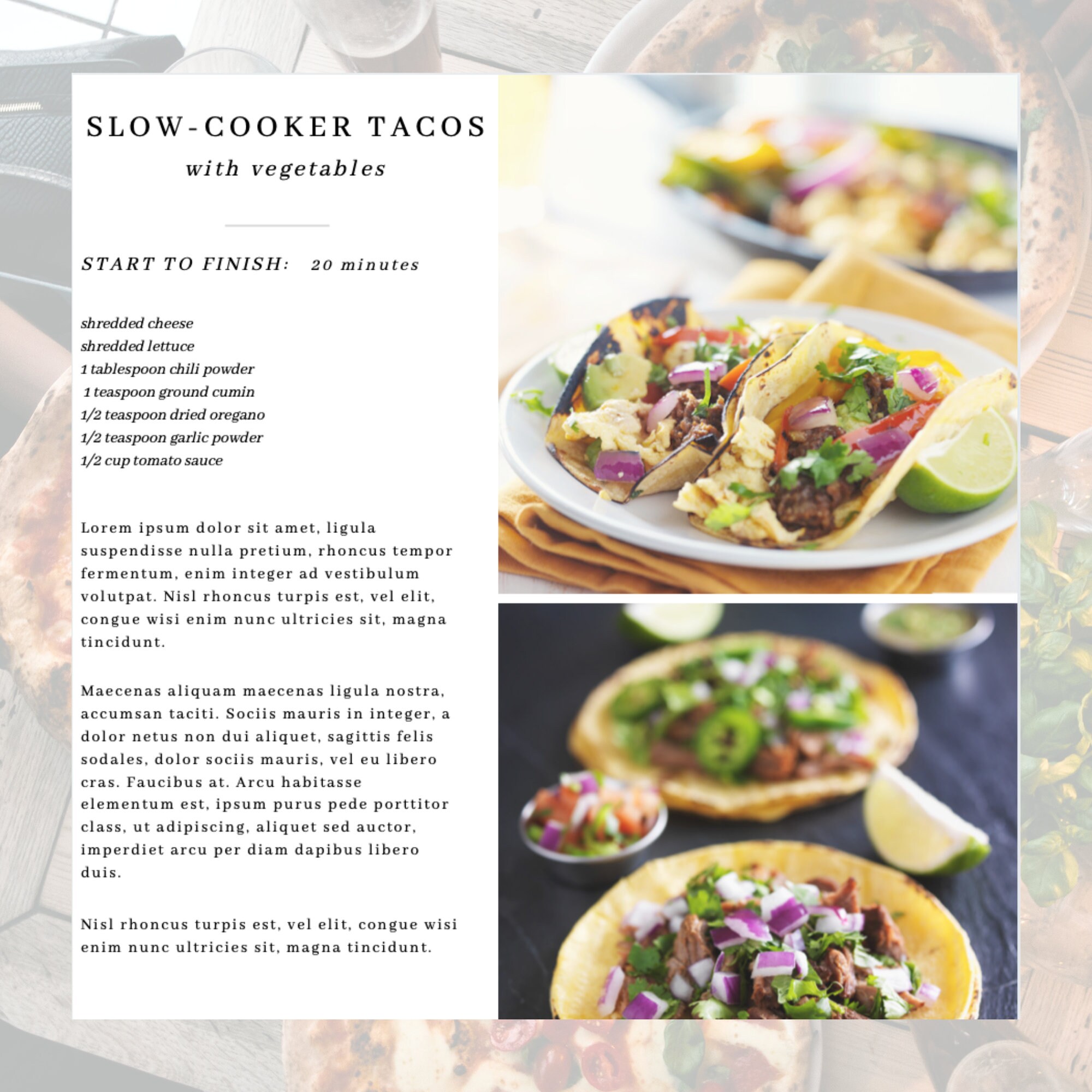 16 Instagram Post Template for Canva | Recipe Bloggers | Instagram ...