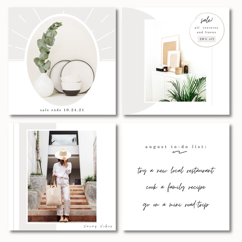 21 Instagram Post Template | Clean | Simple | Minimalist Design ...