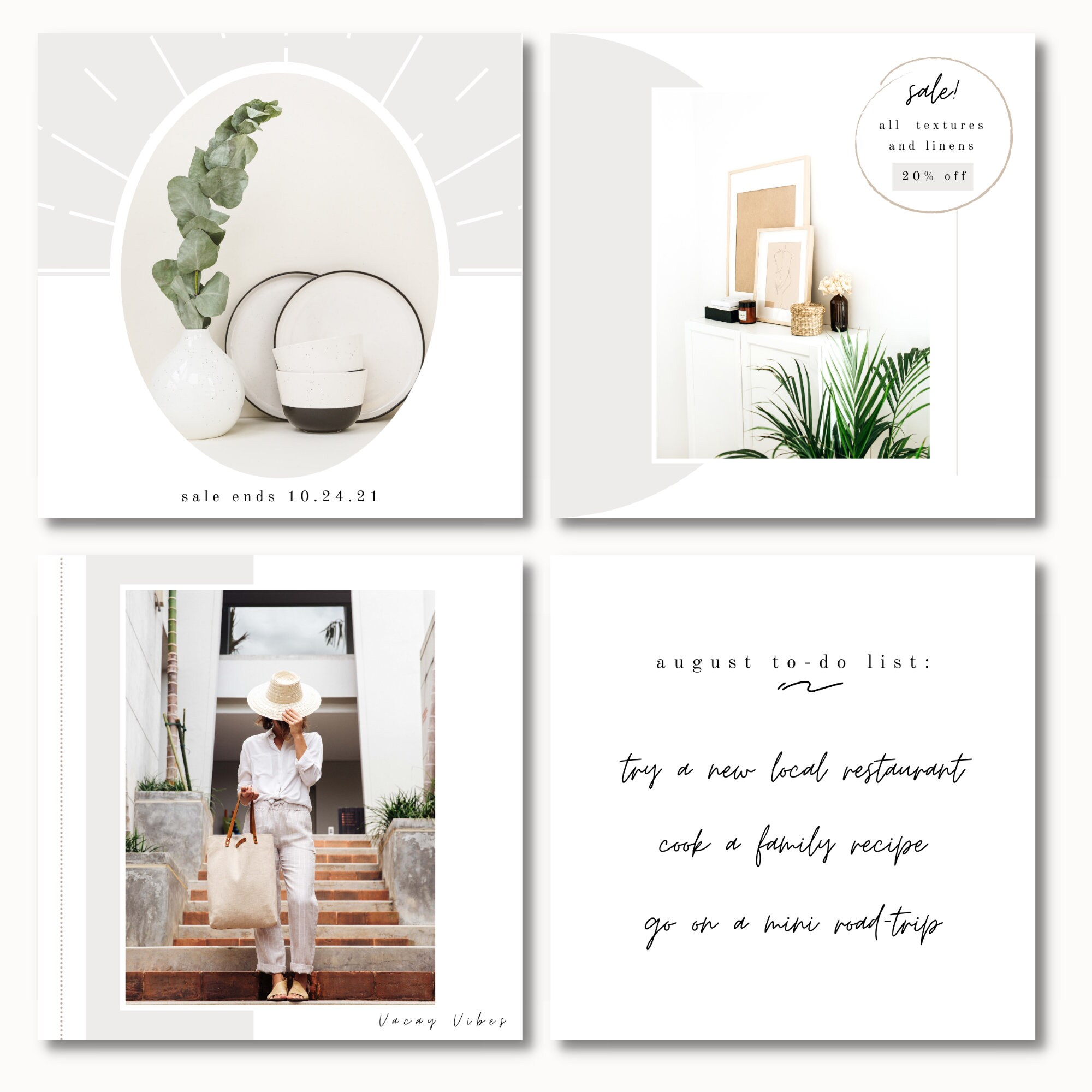 21 Instagram Post Template | Clean | Simple | Minimalist Design ...