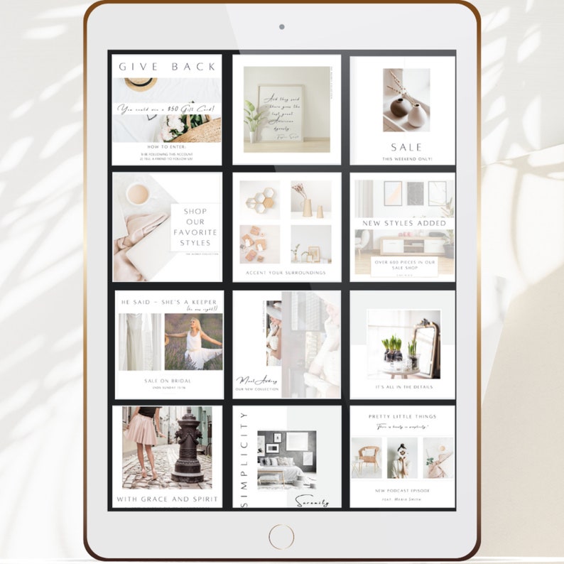 21 Instagram Post Template Clean Simple Minimalist Design Social Media ...