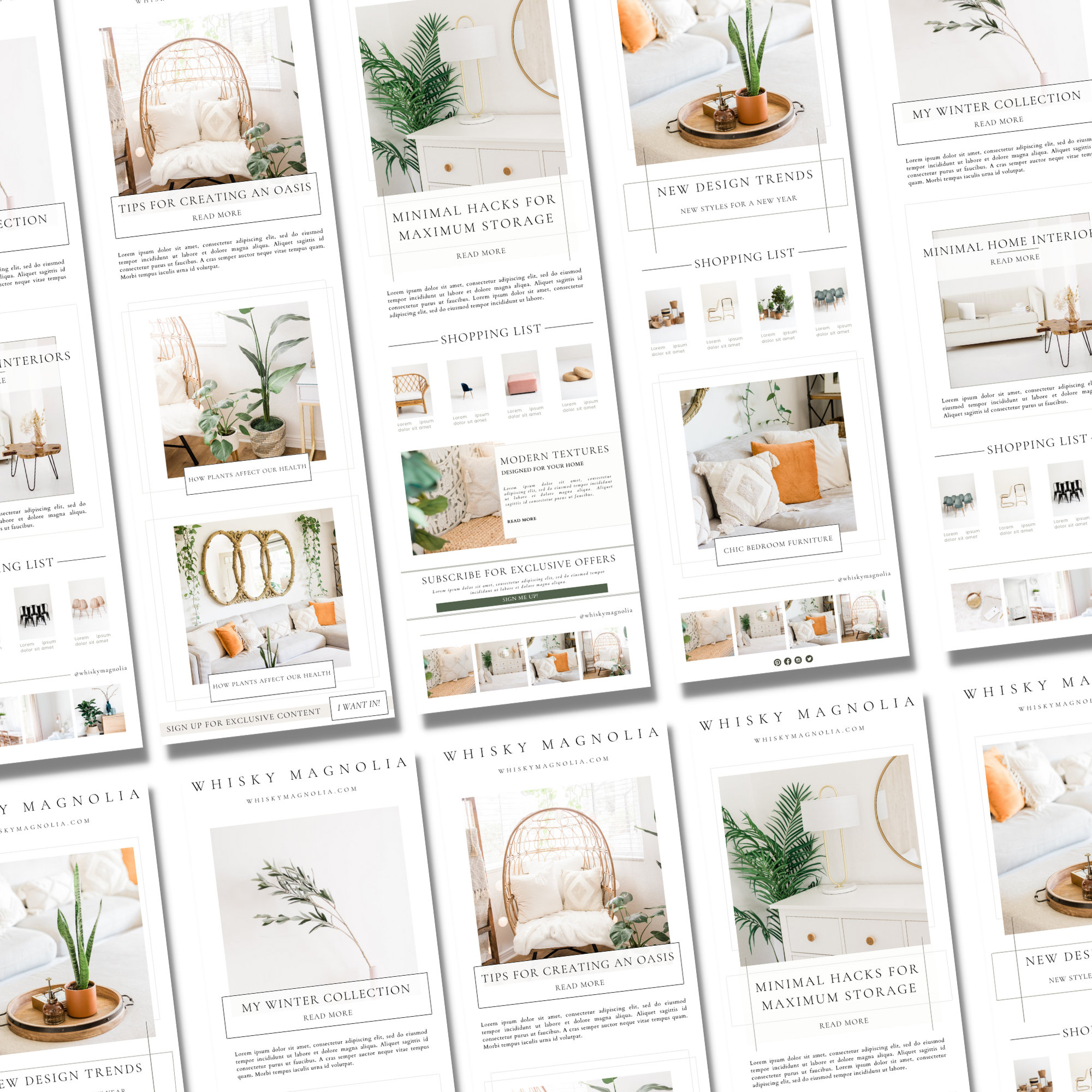 Boho Email Marketing Template | Editable Canva Template | Modern E-mail ...