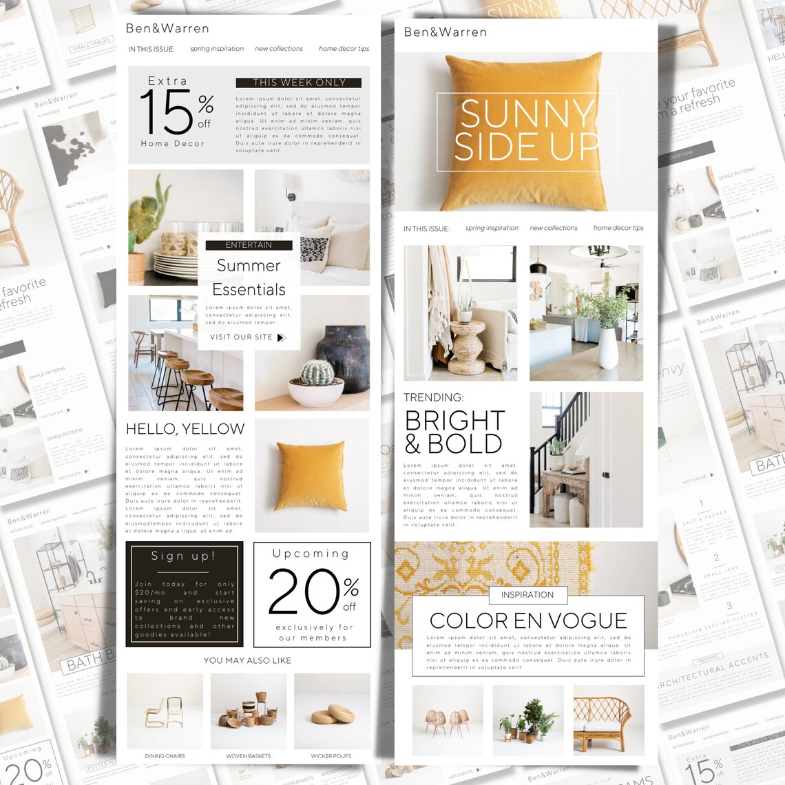 Aesthetic Email Marketing Template | Editable Canva Template | Modern E ...