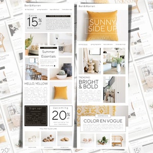 Aesthetic Email Marketing Template | Editable Canva Template | Modern E ...