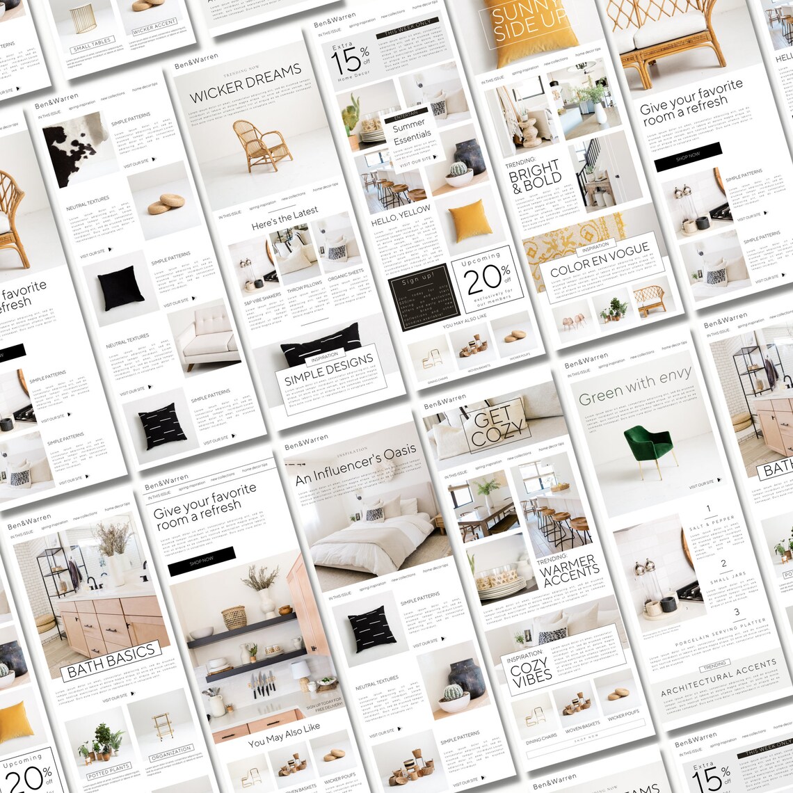 Aesthetic Email Marketing Template | Editable Canva Template | Modern E ...