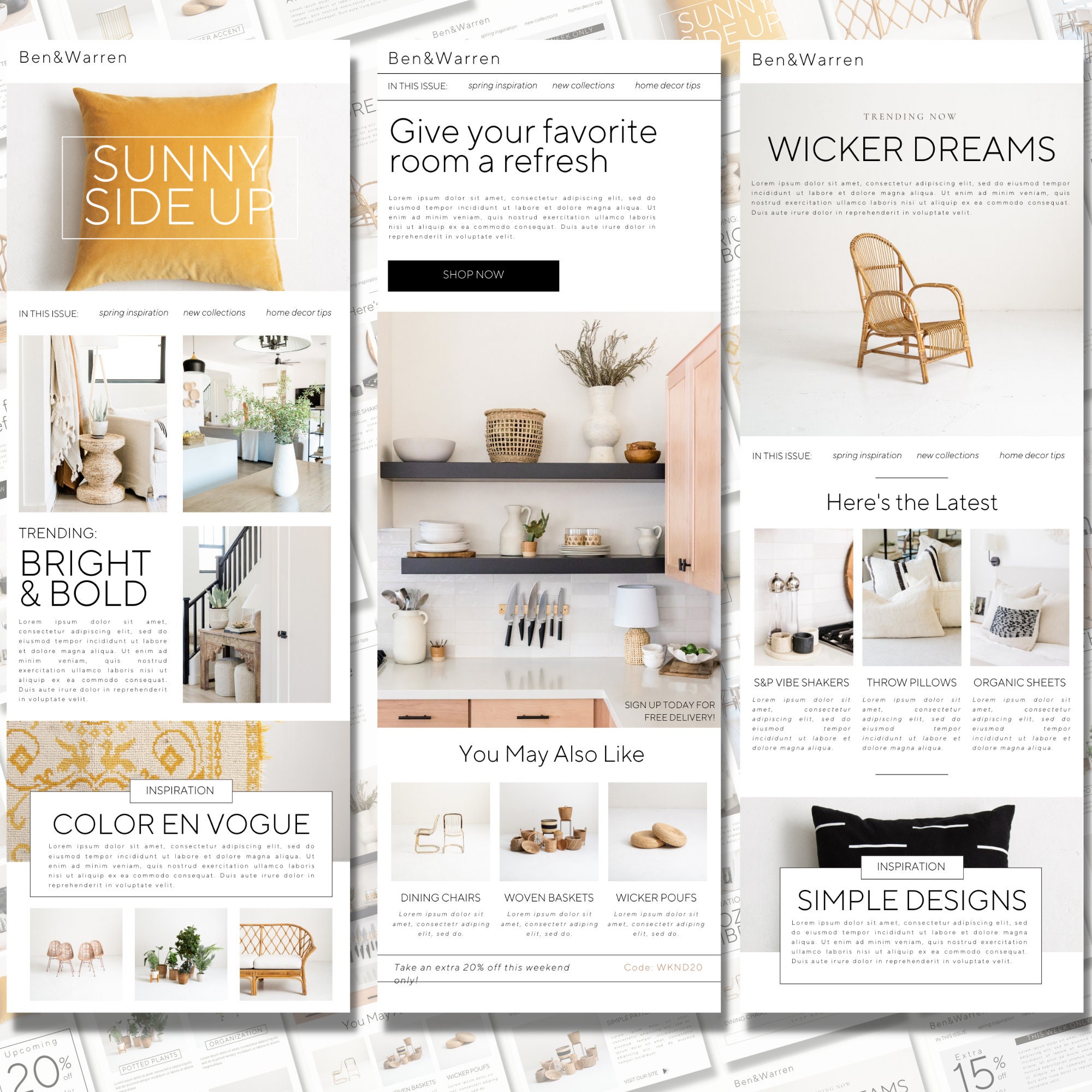 Aesthetic Email Marketing Template | Editable Canva Template | Modern E ...
