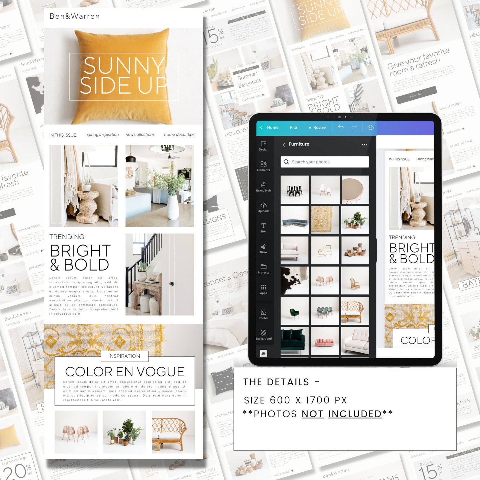 Aesthetic Email Marketing Template | Editable Canva Template | Modern E ...