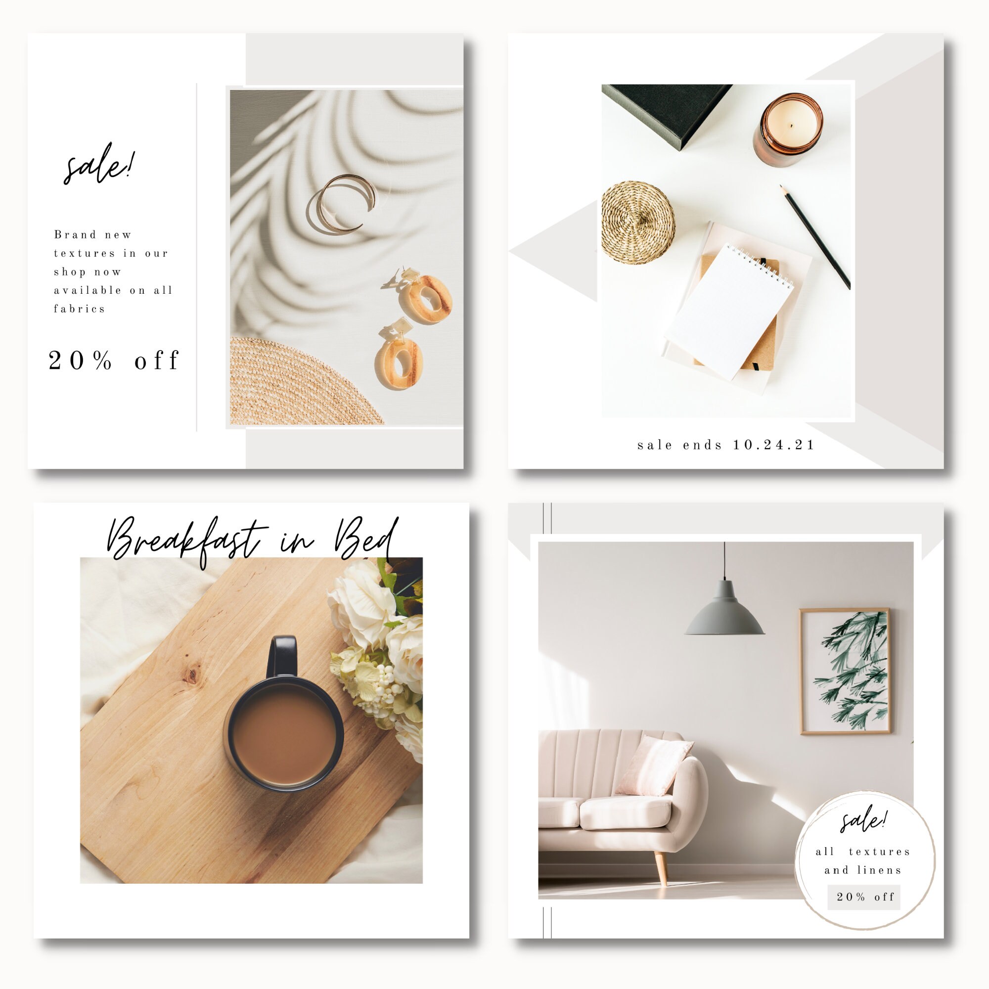 21 Instagram Post Template | Clean | Simple | Minimalist Design ...