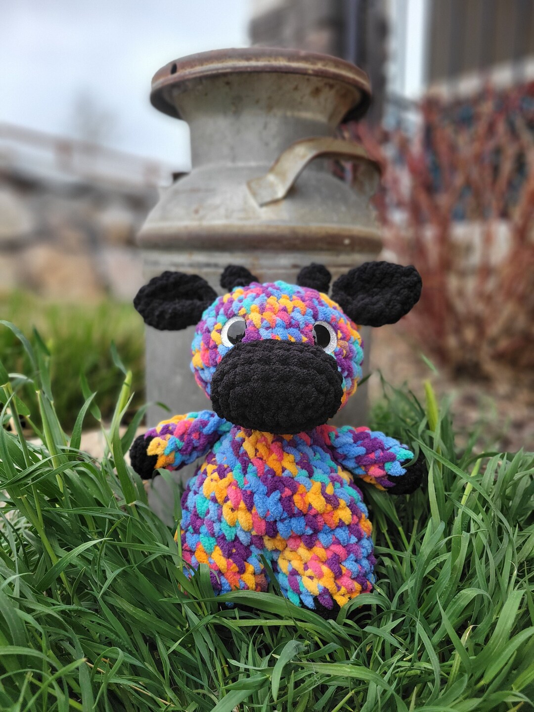 Crochet Cow Cow Stuffy Rainbow Cow Great Gift - Etsy