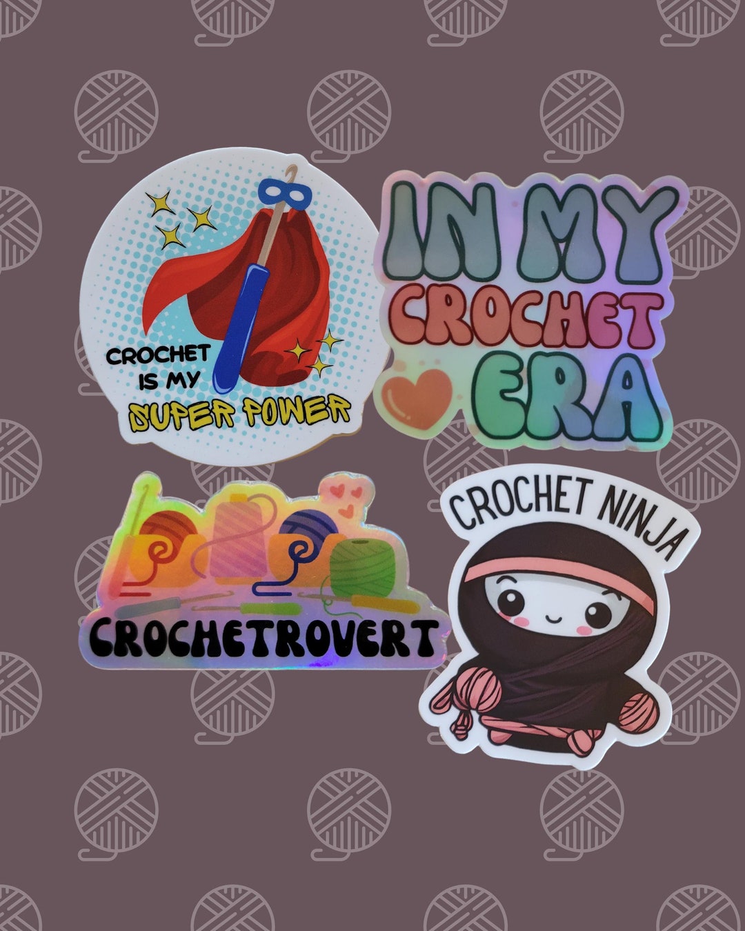 Crochet Sticker Vinyl Sticker Gift for Crocheter - Etsy