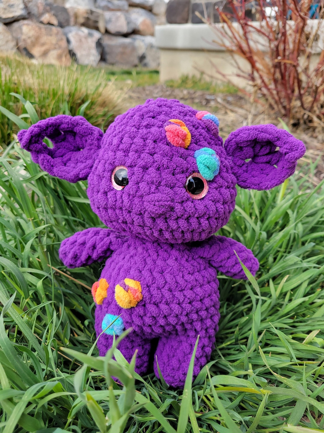 Crochet Baby Goblin Plushie: Purple Stuffed Animal - Etsy