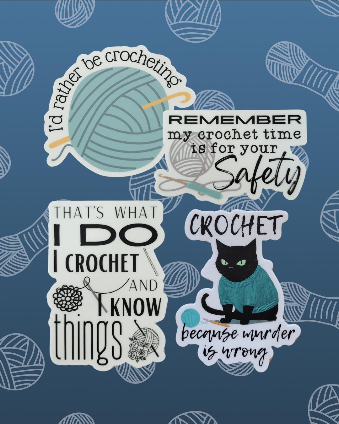 Crochet Sticker | Vinyl Sticker | Funny Sticker | Gift for Crocheters ...