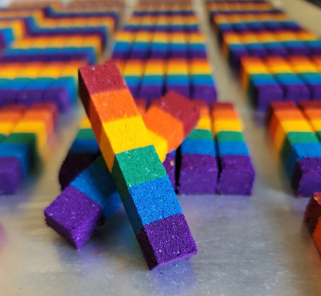 50 Bath Bomb Embed Bars -- Rainbow Bright - Etsy