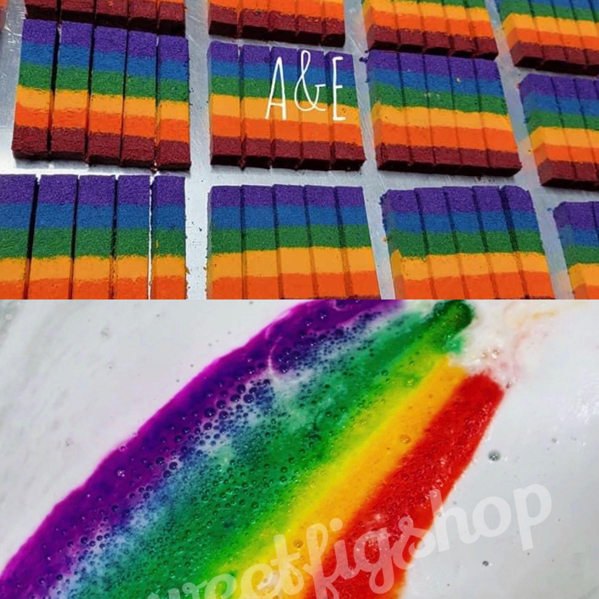 20 Bath Bomb Embed Bars Rainbow Bright - Etsy