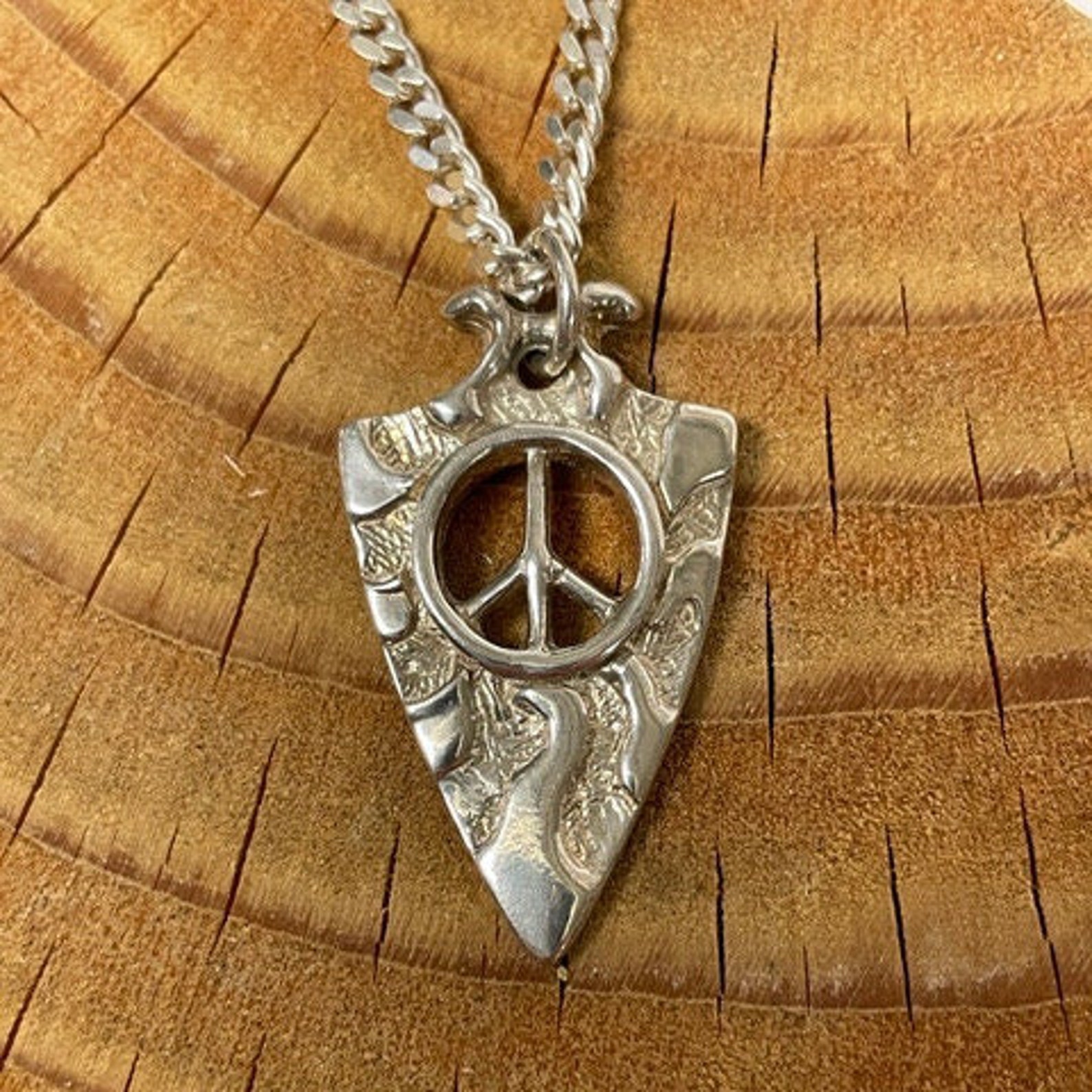 Express Your Peace Sterling Silver Peace Symbol Pendant Medallion ...