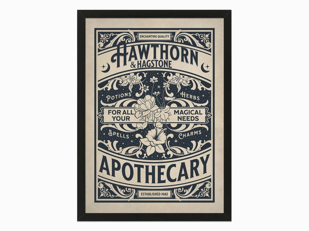 Apothecary Sign - Hawthorn & Hagstone Vintage Style Printable. Unique ...