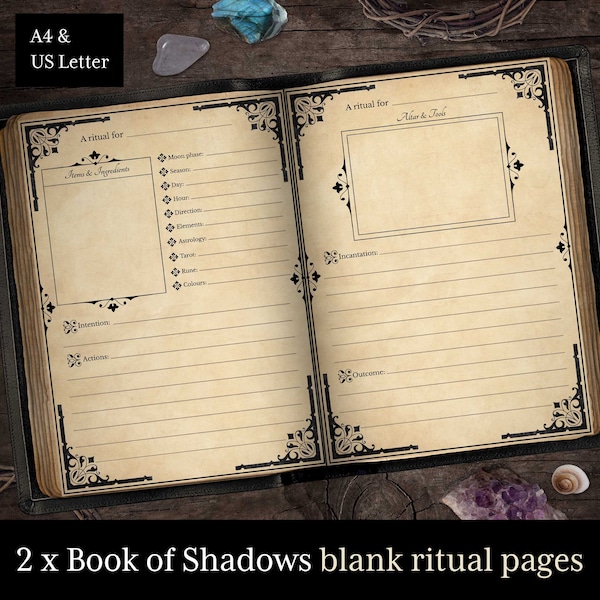 Book of Shadows Printable Pages - Etsy