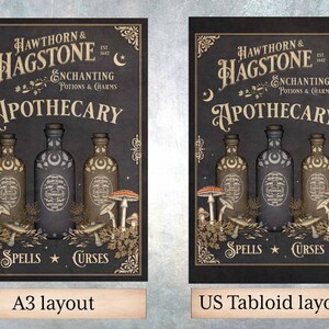 Apothecary Sign - Hawthorn & Hagstone Vintage Style Printable. Unique ...