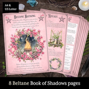8 Beltane Book of Shadows Pages With Beltane Rituals, Correspondences ...