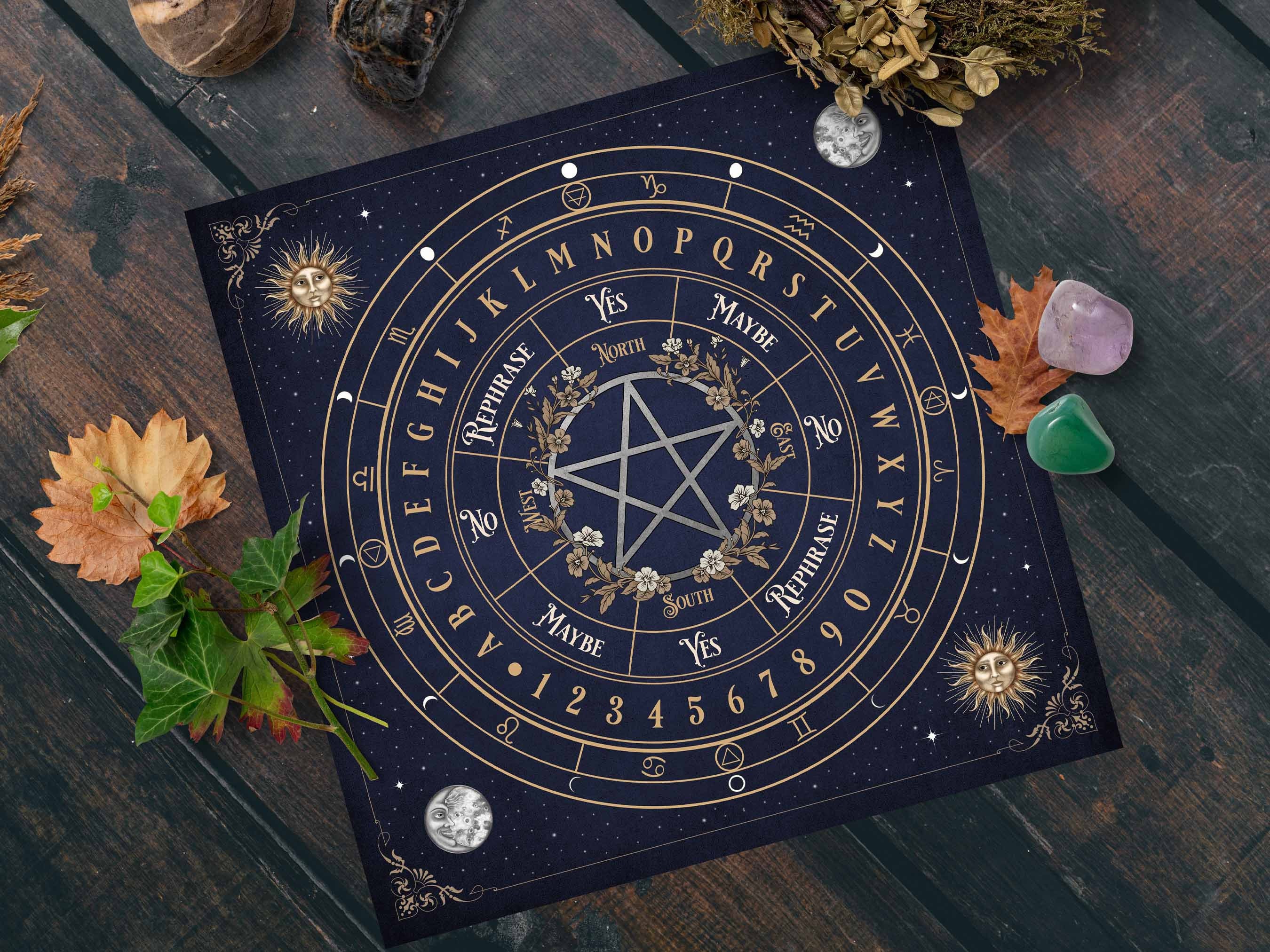 Pendulum Board Printable for Spirit Divination, Ouija Board, Witchy ...