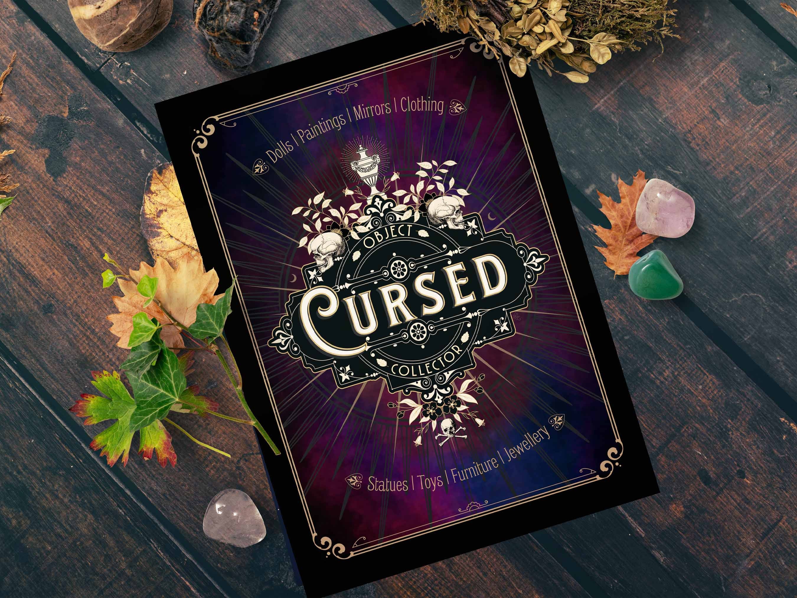 Cursed Object Collector Vintage Style Printable Haunted Items Mansion ...
