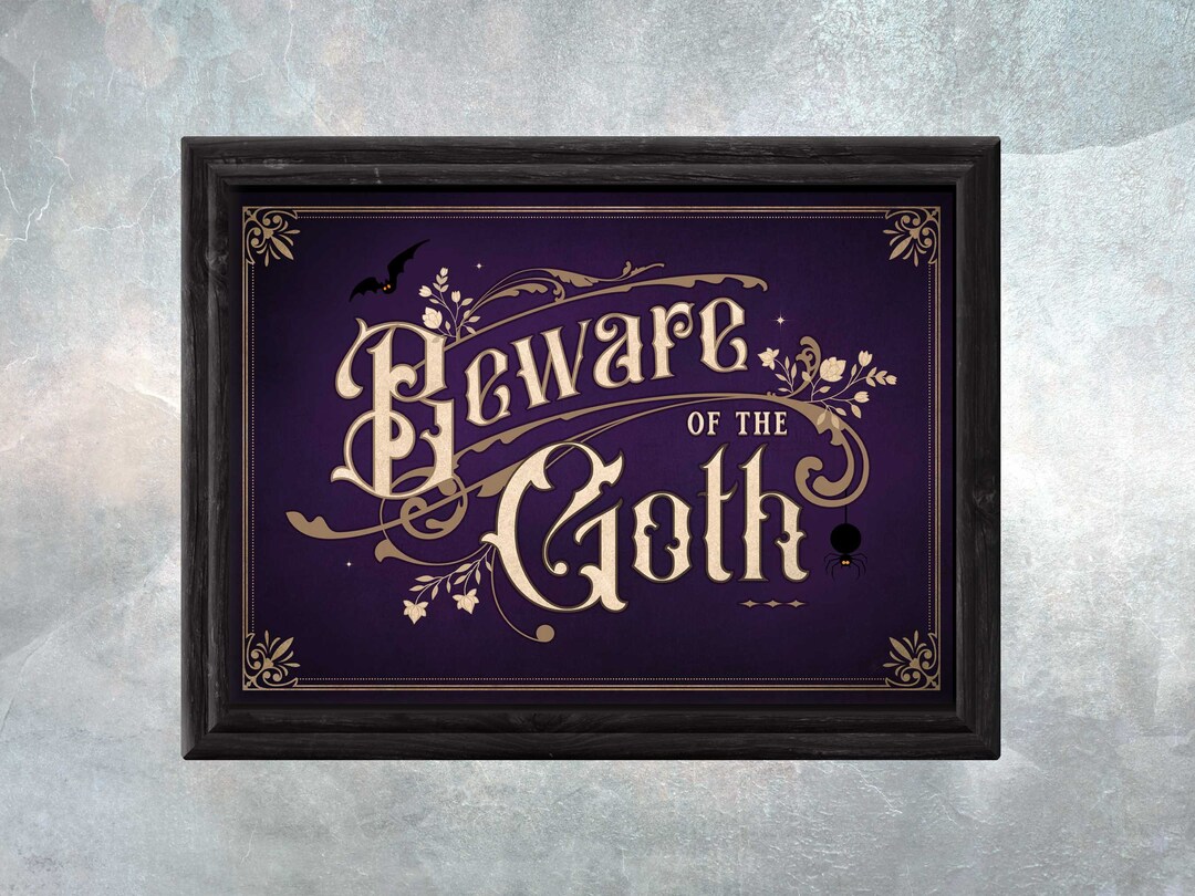 Beware of the Goth Goth Home Decor Vintage Welcome Sign. - Etsy Canada