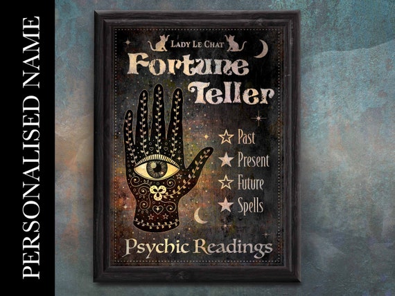 Personalised Fortune Teller Printable Vintage Style Palm - Etsy