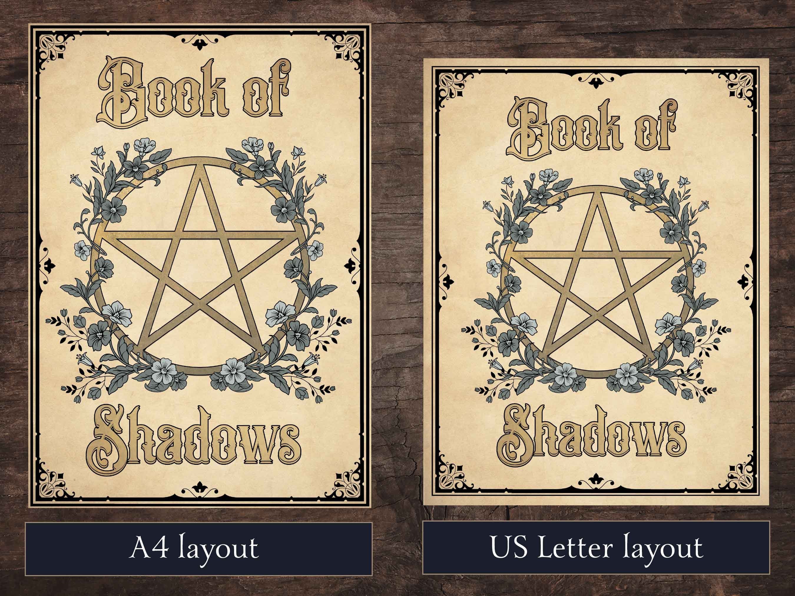 8 Book of Shadows Title Pages, 8 Printable Pages, Grimoire Pages ...