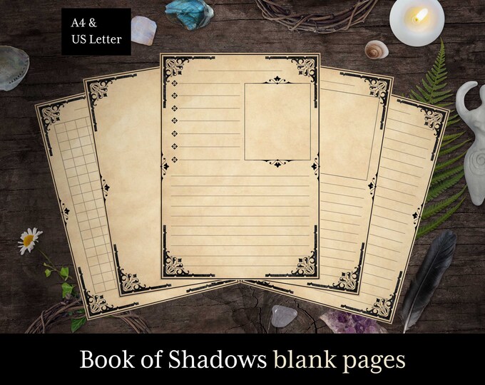 Book of Shadows Printable, Common Symbols Grimoire Pages. BOS Page ...